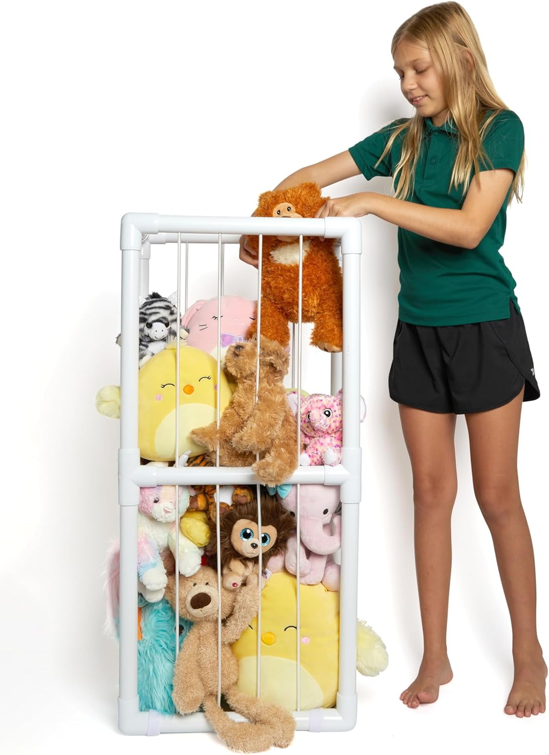 Lilly’s Love Kids Stuffed Animal Storage, Standing PVC Zoo Cage Toy ...