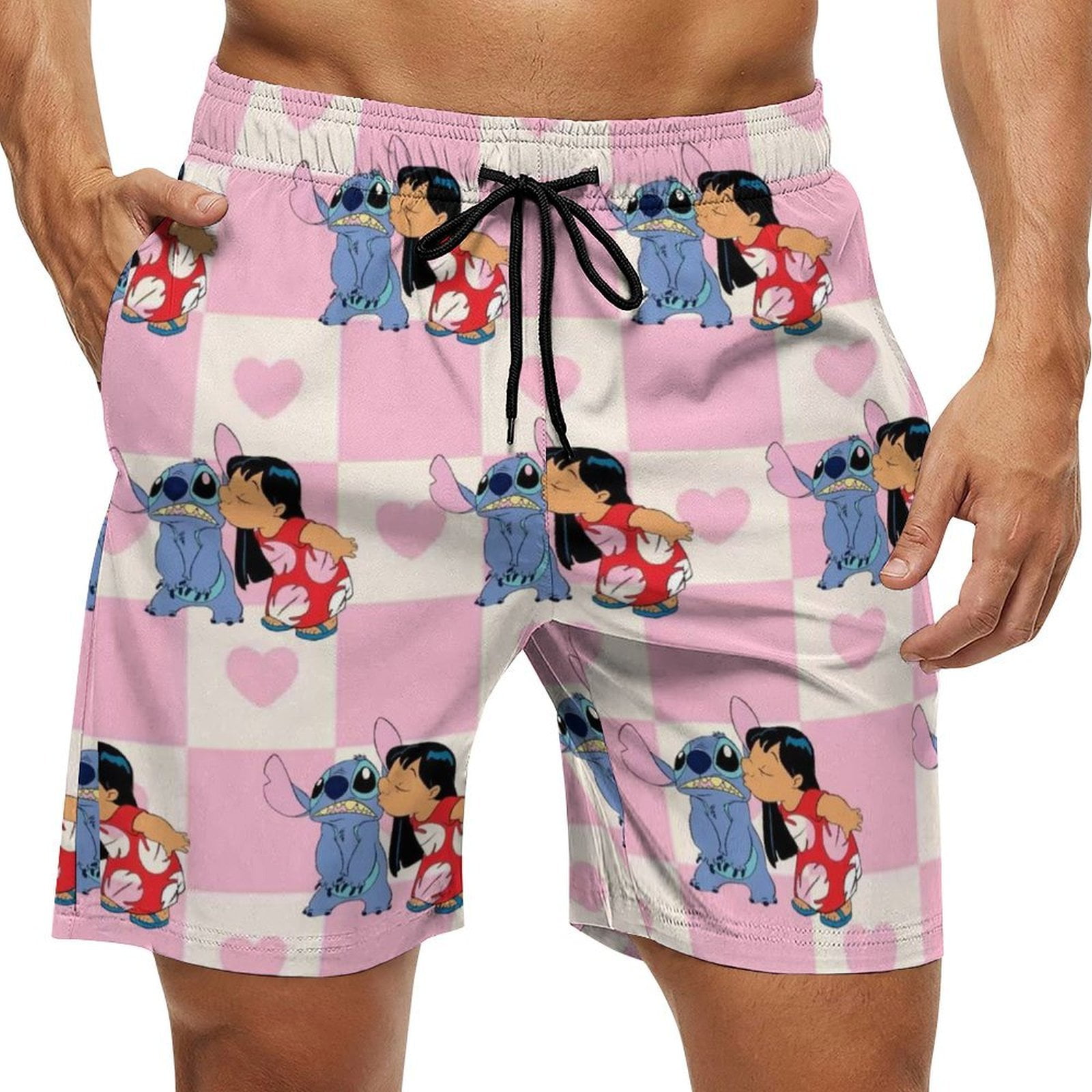 Lilo And Stich Wallpaper Mens Swimming Trunks Swim Trunks Quick Dry ...