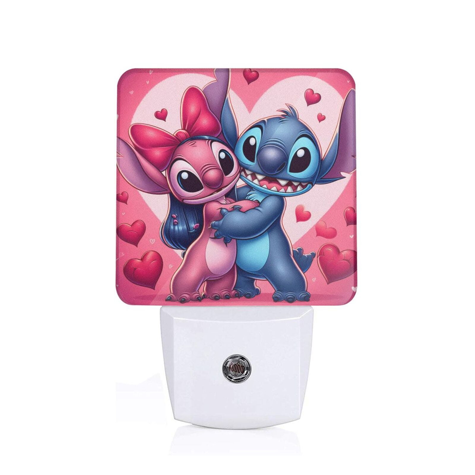 Lilo And Stitch Angel Heart Kisses LED Night Light with Dusk to Dawn ...
