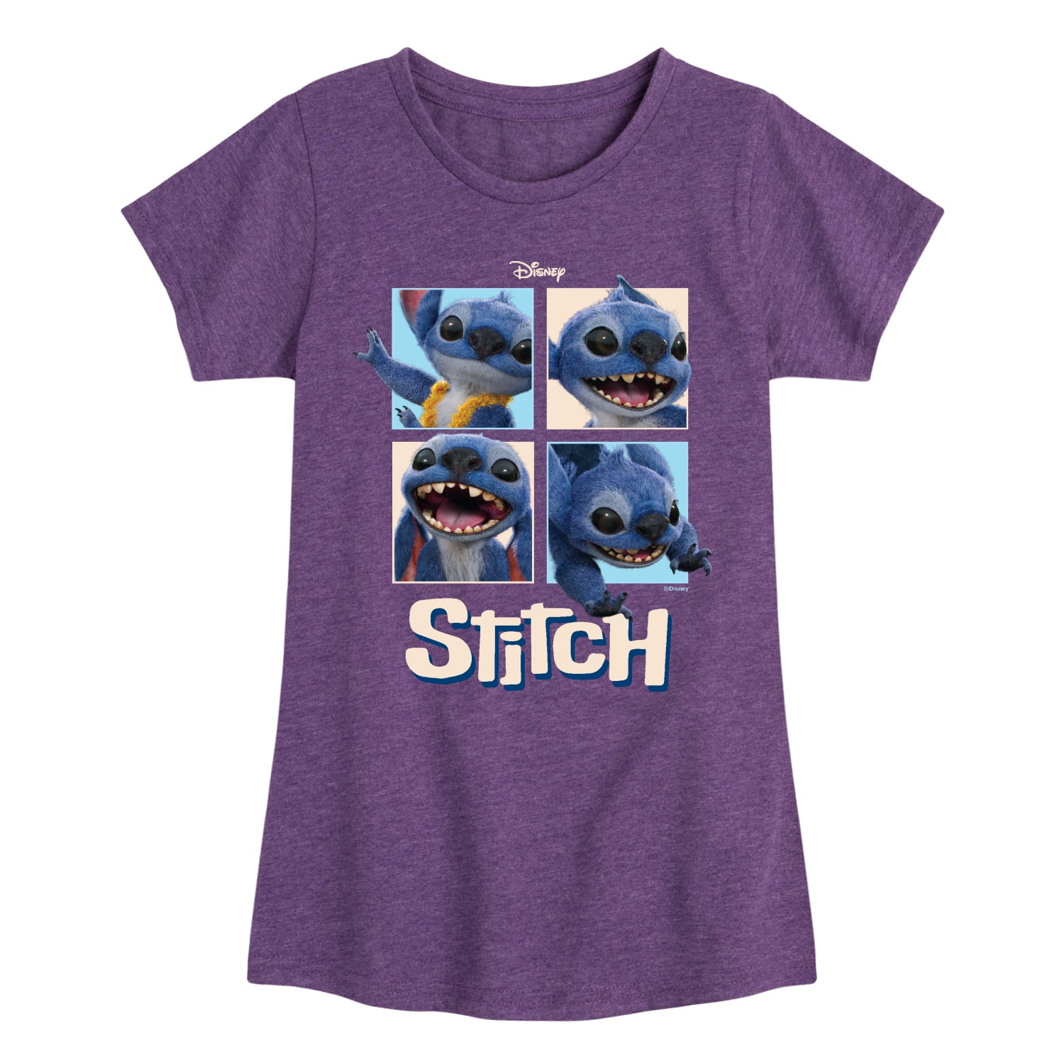 Lilo And Stitch - Cute Stitch - Toddler And Youth Girls Fitted Short ...