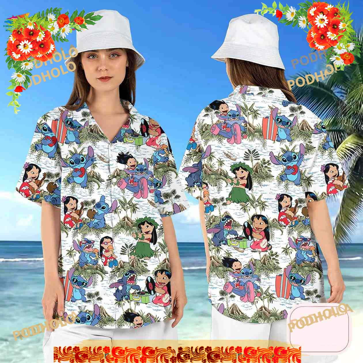 Lilo And Stitch Disney Hawaiian Shirt, Disneyland Lilo Disney Aloha ...