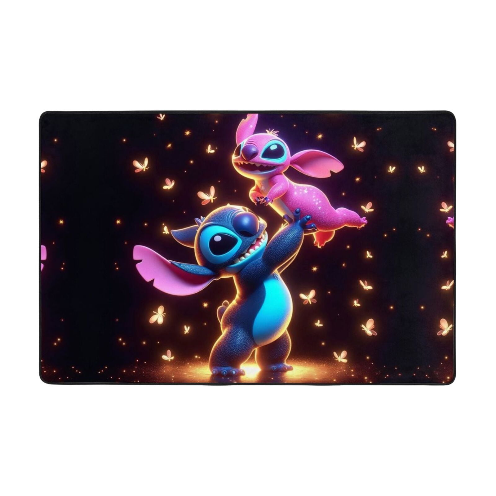 Lilo And Stitch Gamer Rug Room Non-Slip Gaming Rug Cool Graffiti Gaming ...