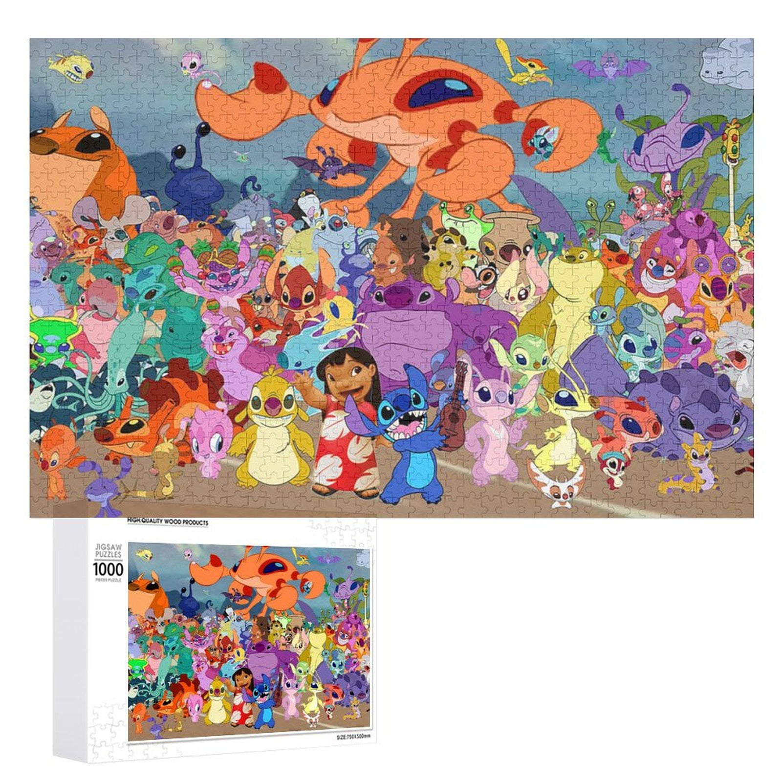 Lilo And Stitch Jigsaw Puzzles 1000 Pieces Cartoons Puzzle Cartoon ...
