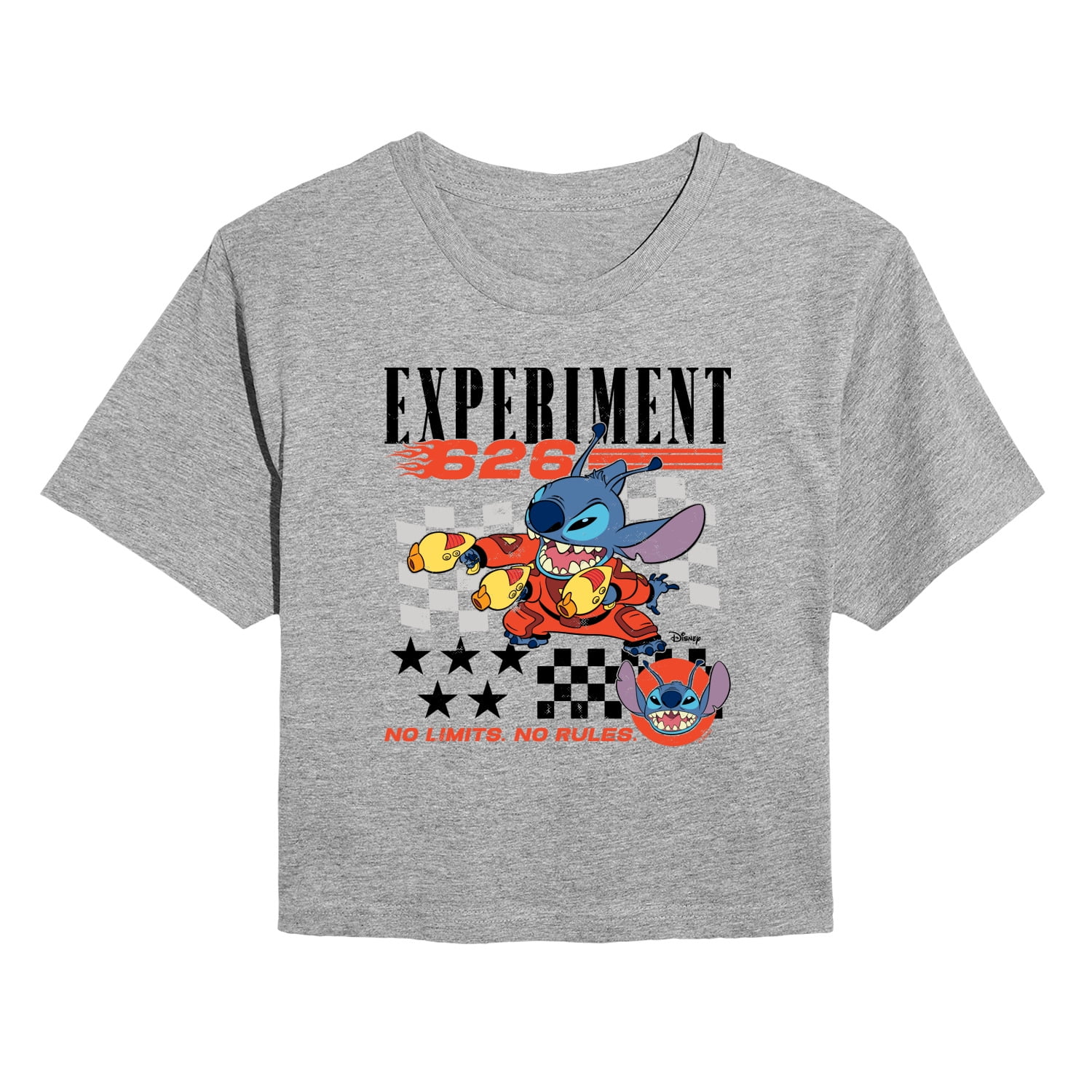 Lilo And Stitch - Stitch Racing Jersey - Juniors Cropped Graphic T ...