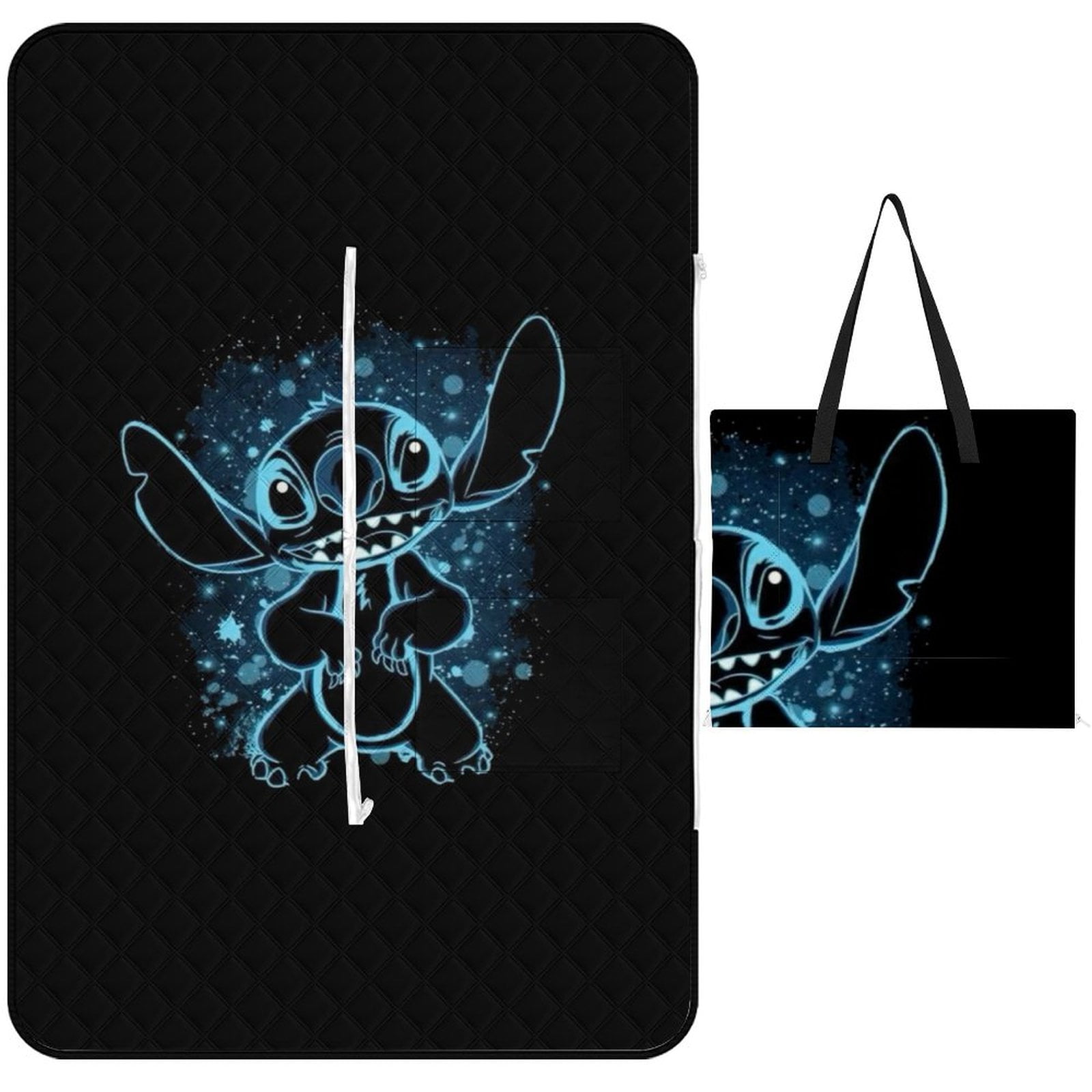 Lilo Negative Stitch Picnic Blanket Outdoor Extra Large Picnic Mat 59 ...