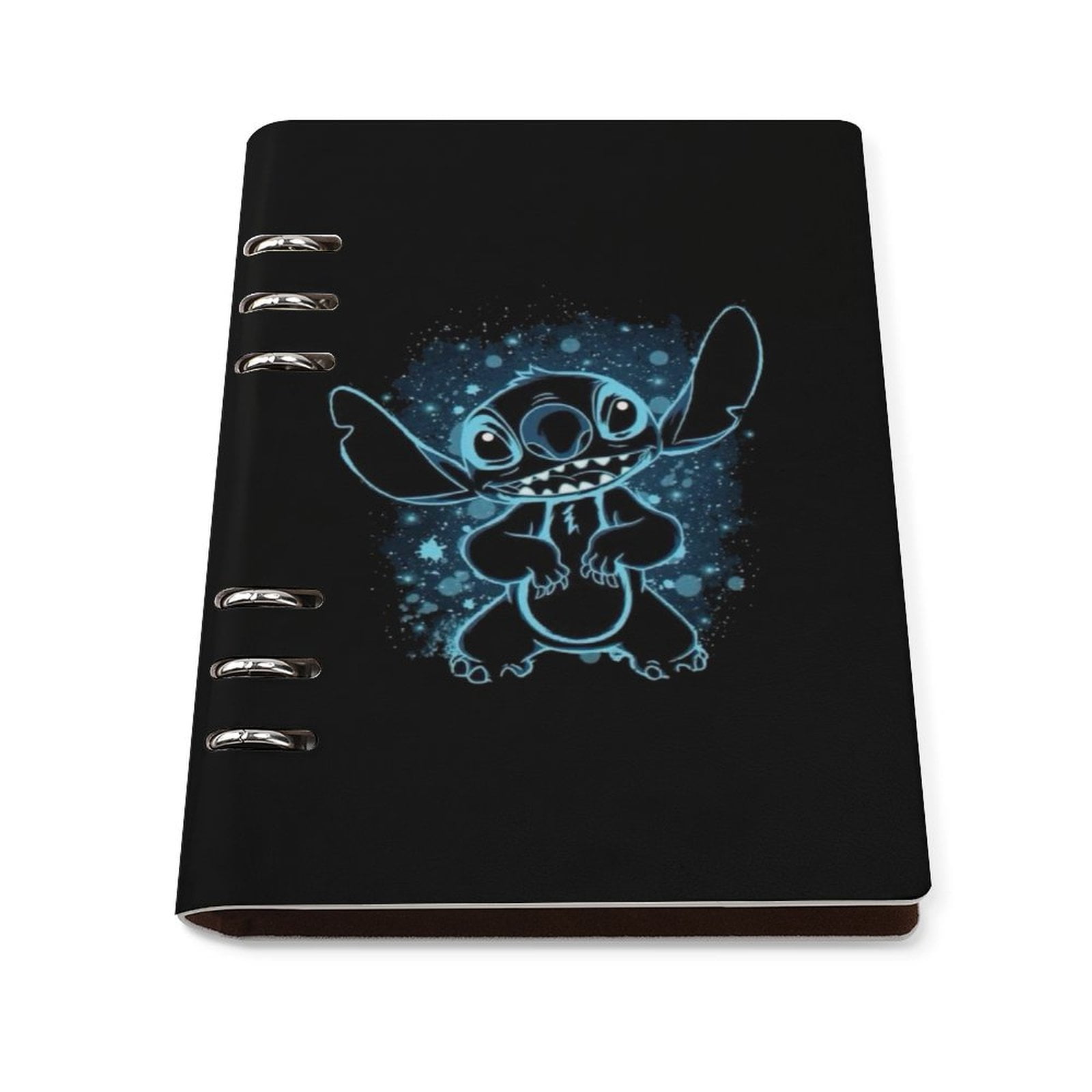 Lilo Negative Stitch Refillable Leather A5 Loose Leaf Notebook, Loose ...