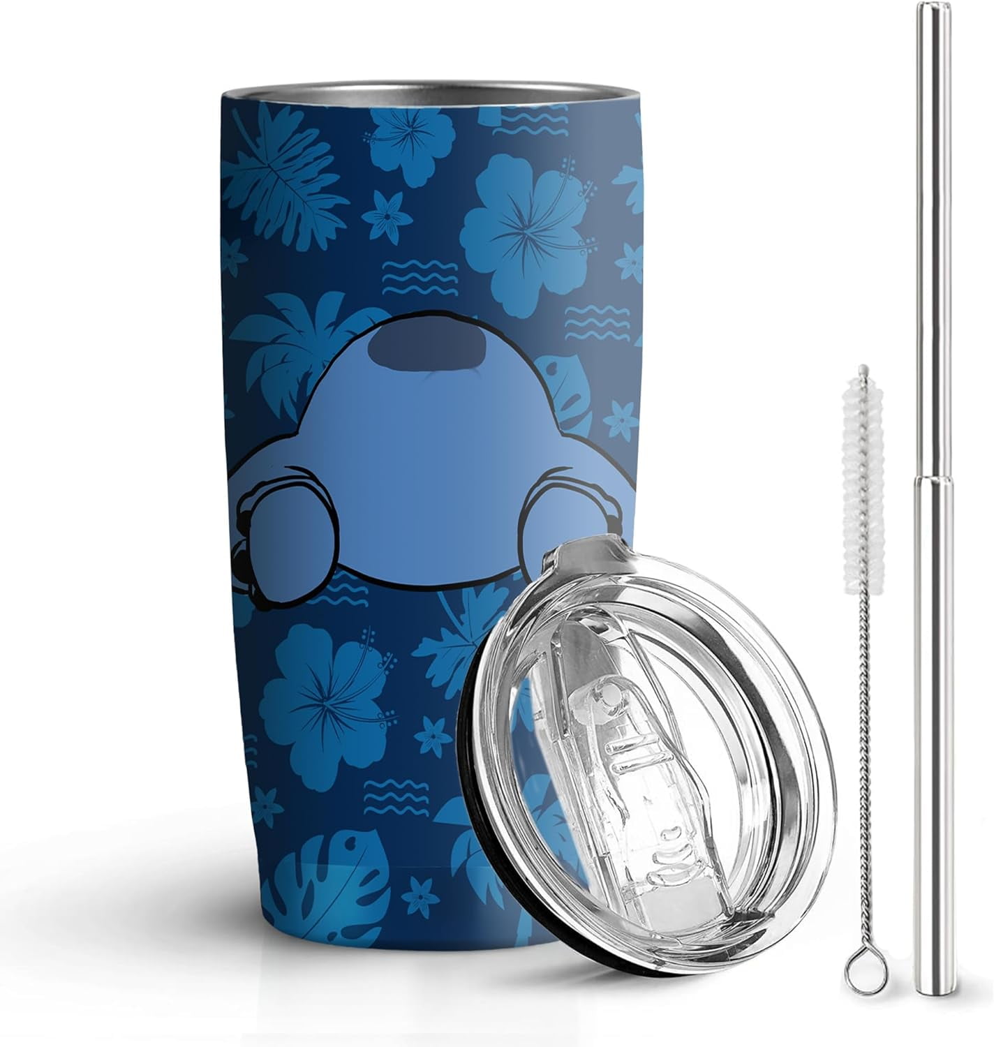 Lilo Pattern Stainless Steel Tumbler 20oz, Double Wall Travel Mug with ...