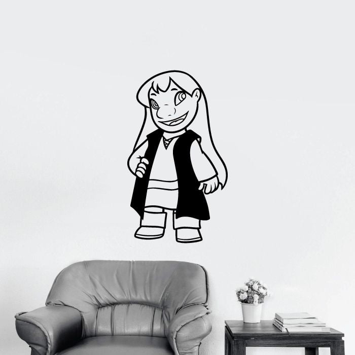 Lilo Smile Happy Girl Lilo and Stitch Disney Cartoon Wall Sticker Art ...