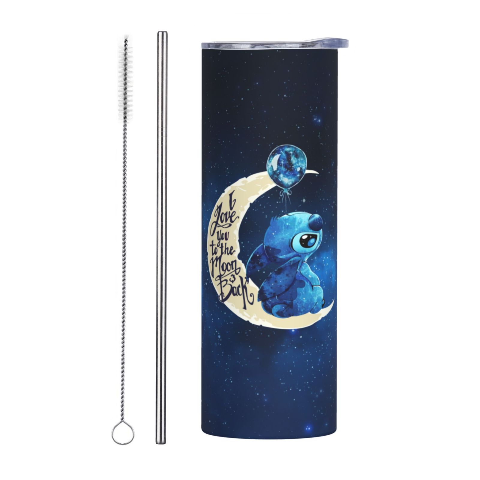 Lilo & Stitch 20 OZ Straight Stainless Steel Tumbler with Reusable Lid ...