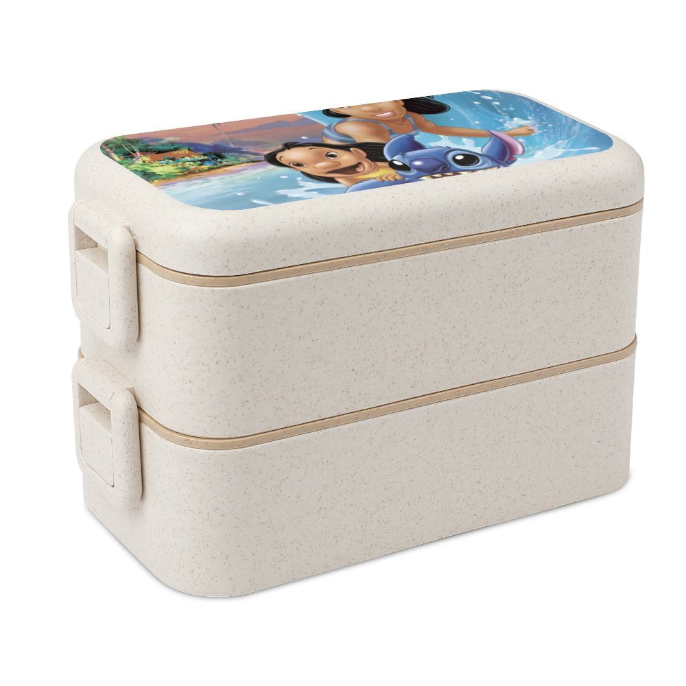 Lilo_Stitch A (13) Kids Bento Box, Adult Lunch Box ,2 Stackable Rectangle Lunchable Food ...