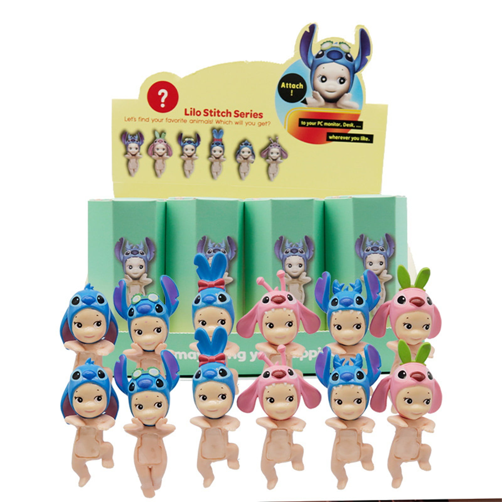 Lilo & Stitch Action Figures 12pcs Stitch Paddy Hand Puppet Ornament ...
