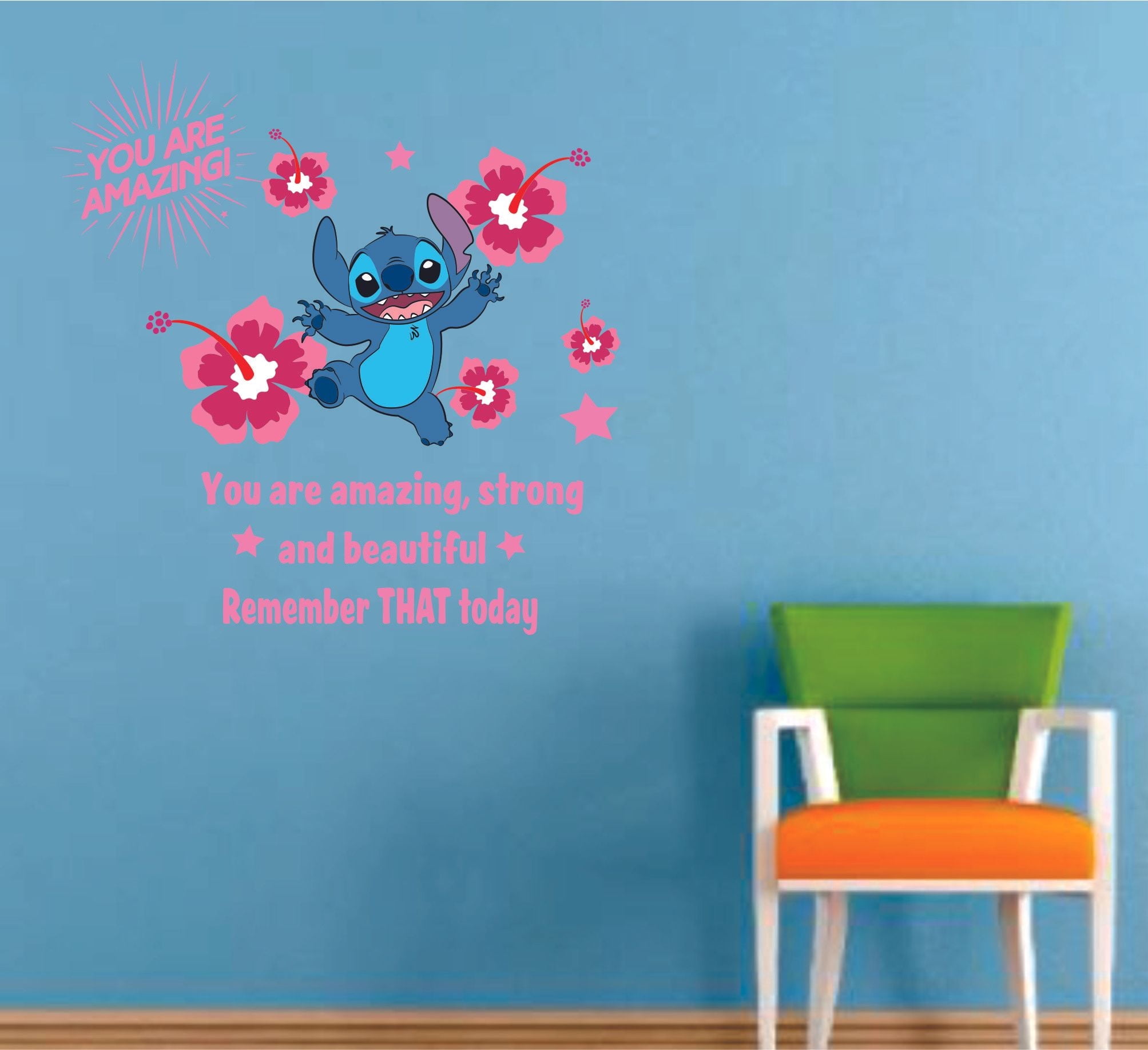 Lilo and Stitch Amazing Quote Cartoon Decors Wall Sticker Art Design ...