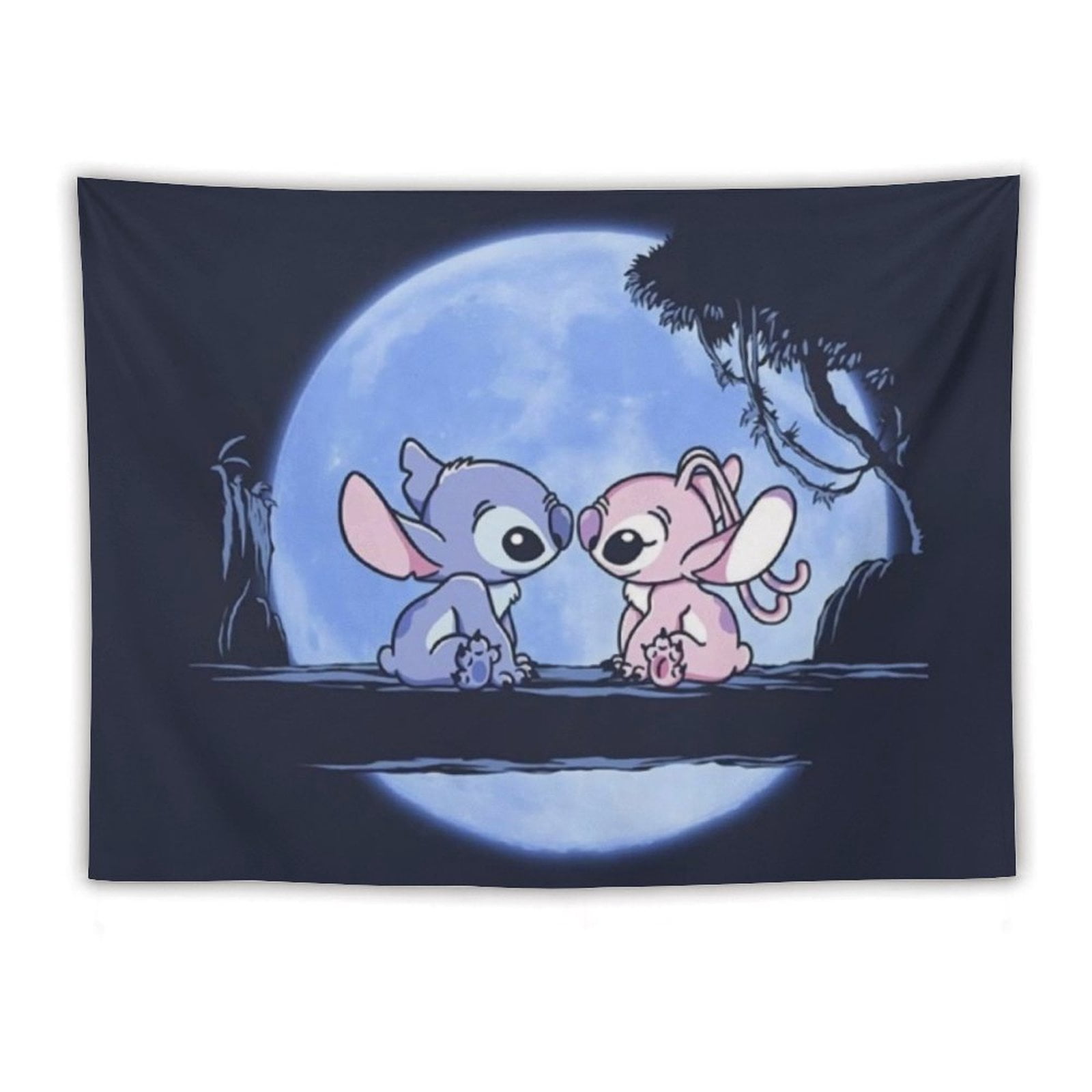 Lilo & Stitch And Angel Tapestry,Wall Tapestry,Tapestries Wall Hanging ...