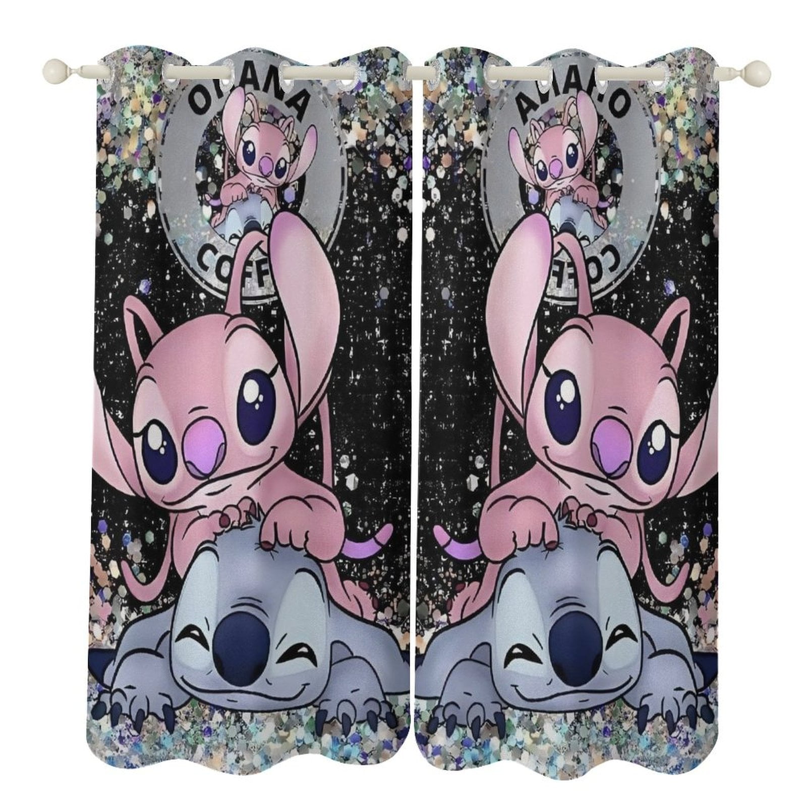 Lilo & Stitch - Stitch & Angel Curtains 84 inch,2 Panels Set,100% ...