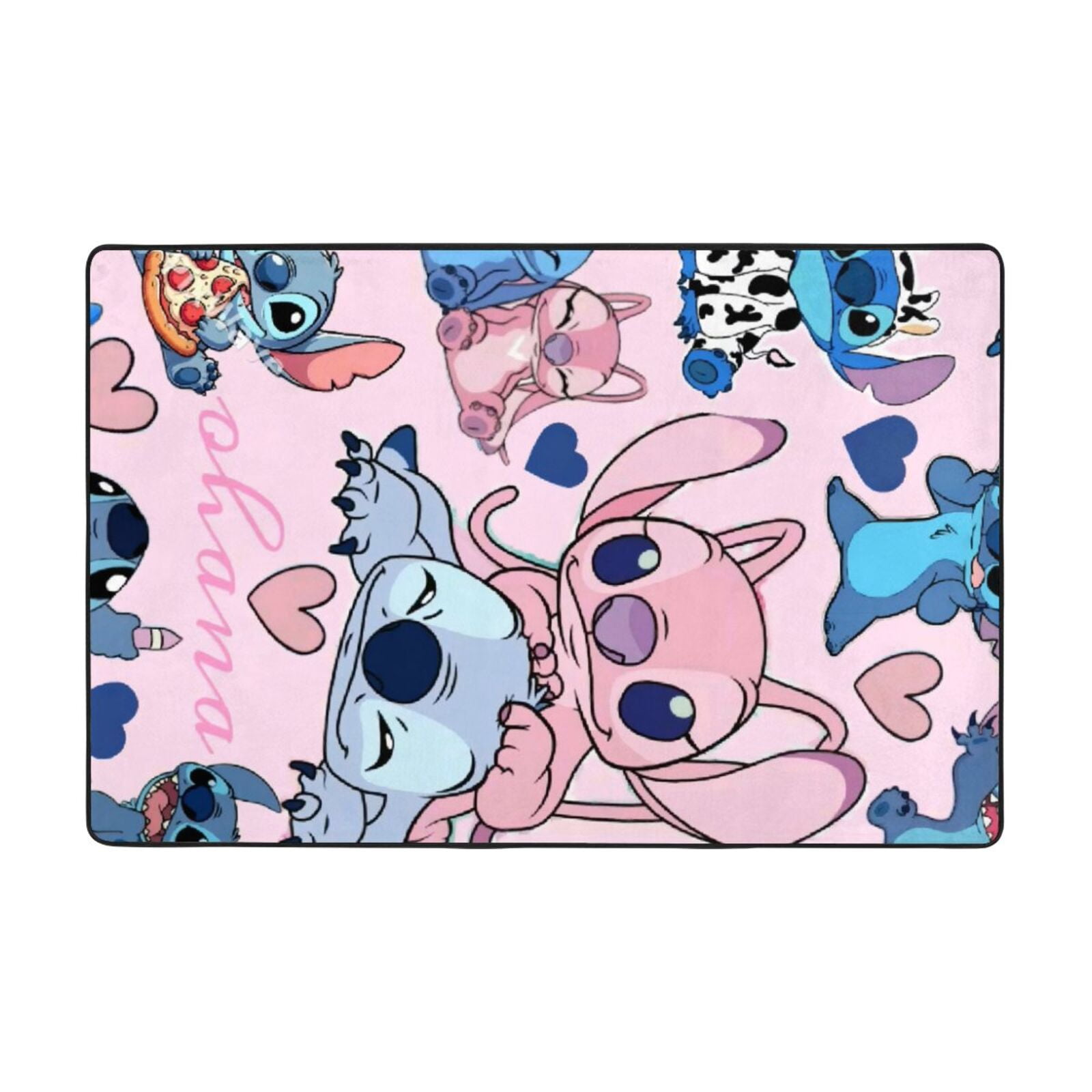 Lilo & Stitch - Stitch & Angel11 Gamer Rug Room Non-Slip Gaming Rug ...