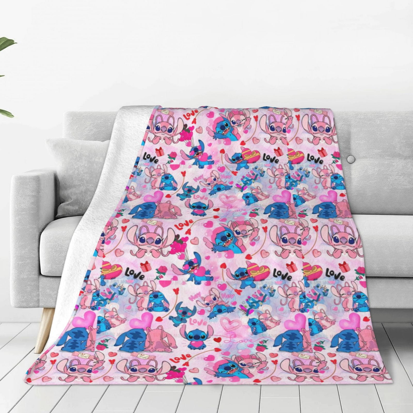 Stitch - Stitch & Angel20 Blanket Cartoon Blanket Home Cute Blankets ...