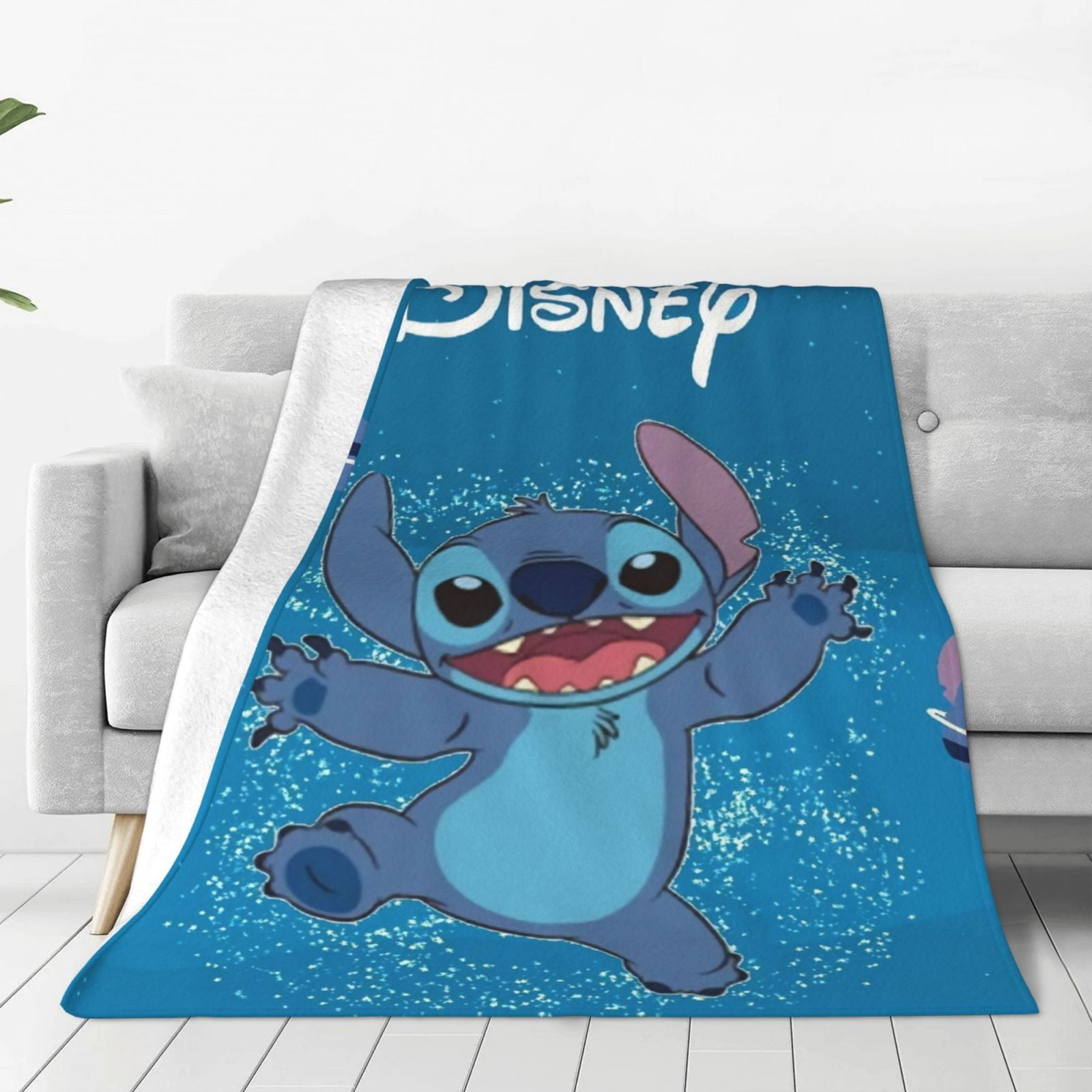Stitch Big Face Stitch 65 Blanket Cartoon Blanket Home Cute Blankets for Sofa Bed Couch Living ...