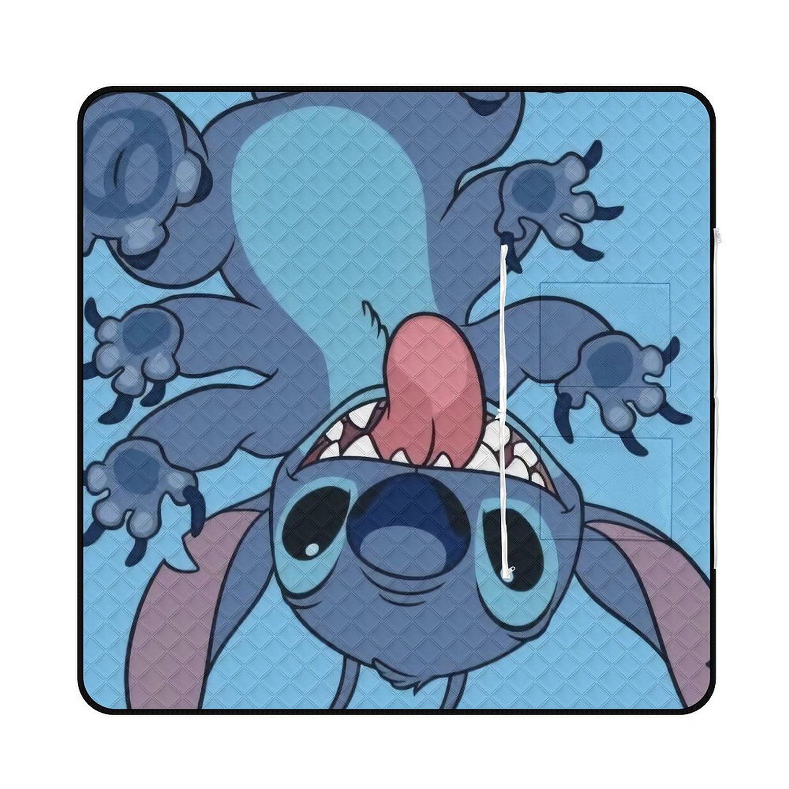 Lilo & Stitch Big Face Stitch Picnic Blanket,Foldable Waterproof Sand ...