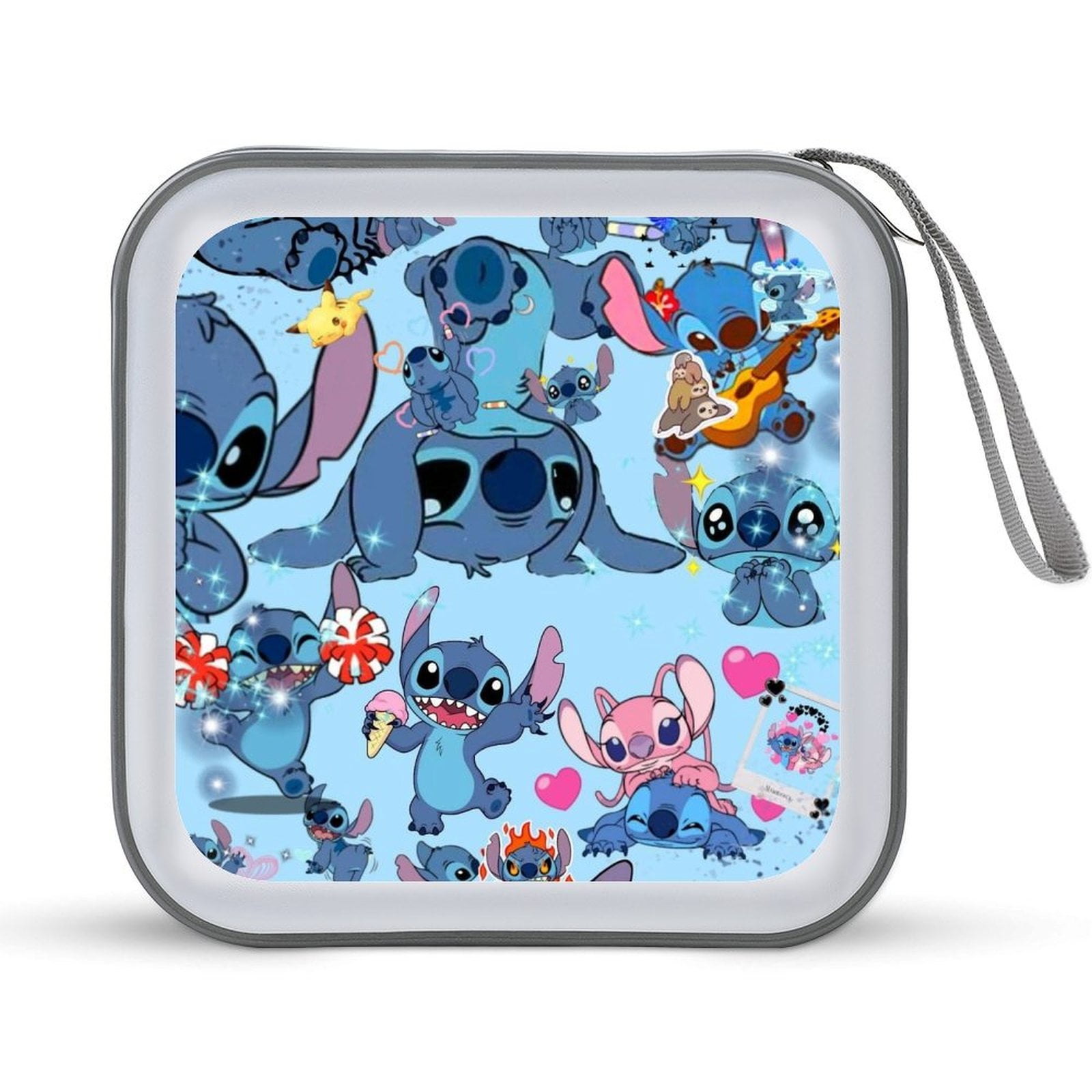 Lilo & Stitch CD Case, 40 Capacity VCD/DVD Case Holders Wallet Hard ...