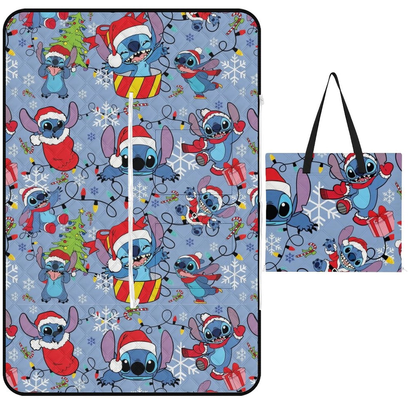Lilo & Stitch Christmas Santa Hat Stitch Portrait Picnic Blankets ...