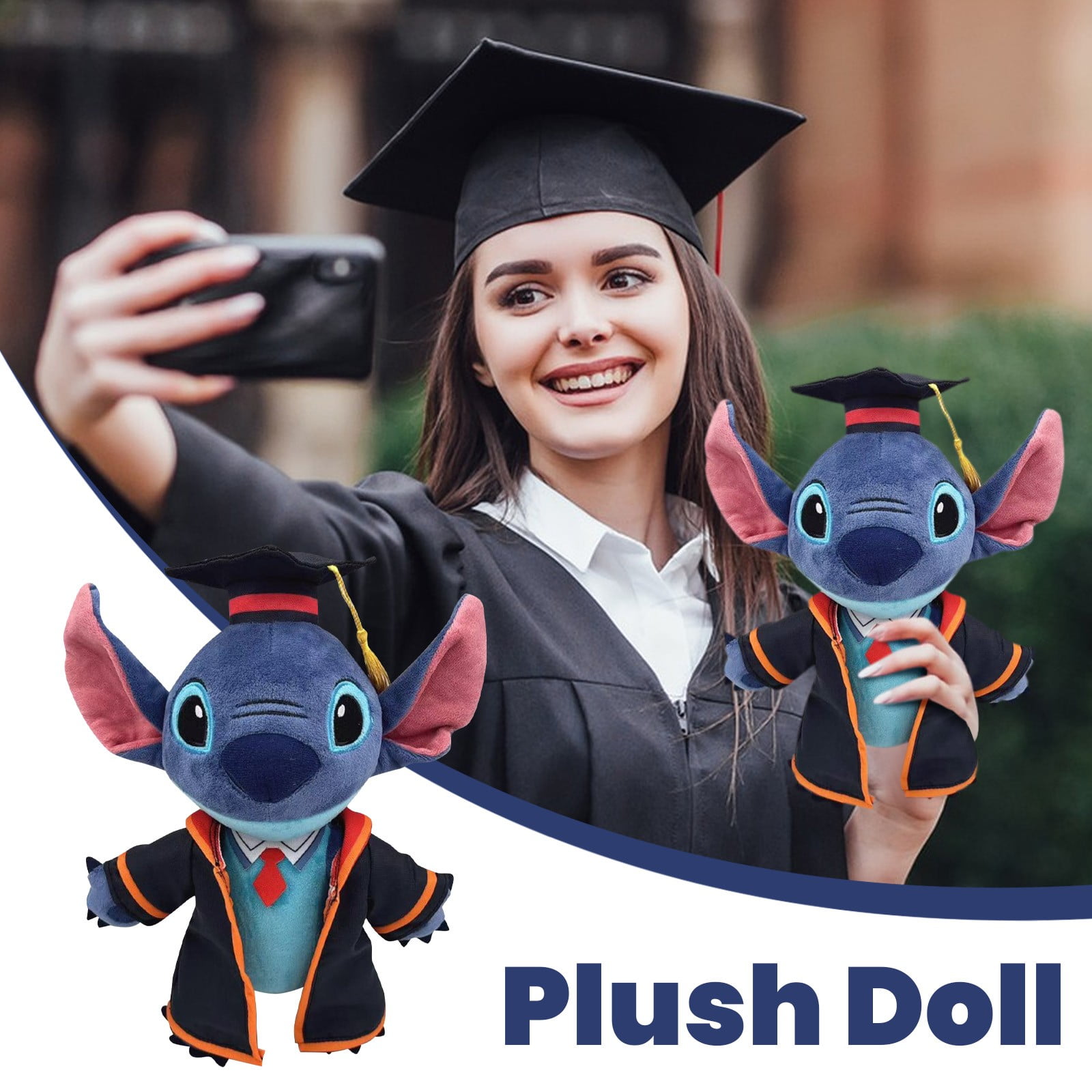 Lilo & Stitch Class of 2025 Graduation 11.8 Inch Large Plush Stitch ...