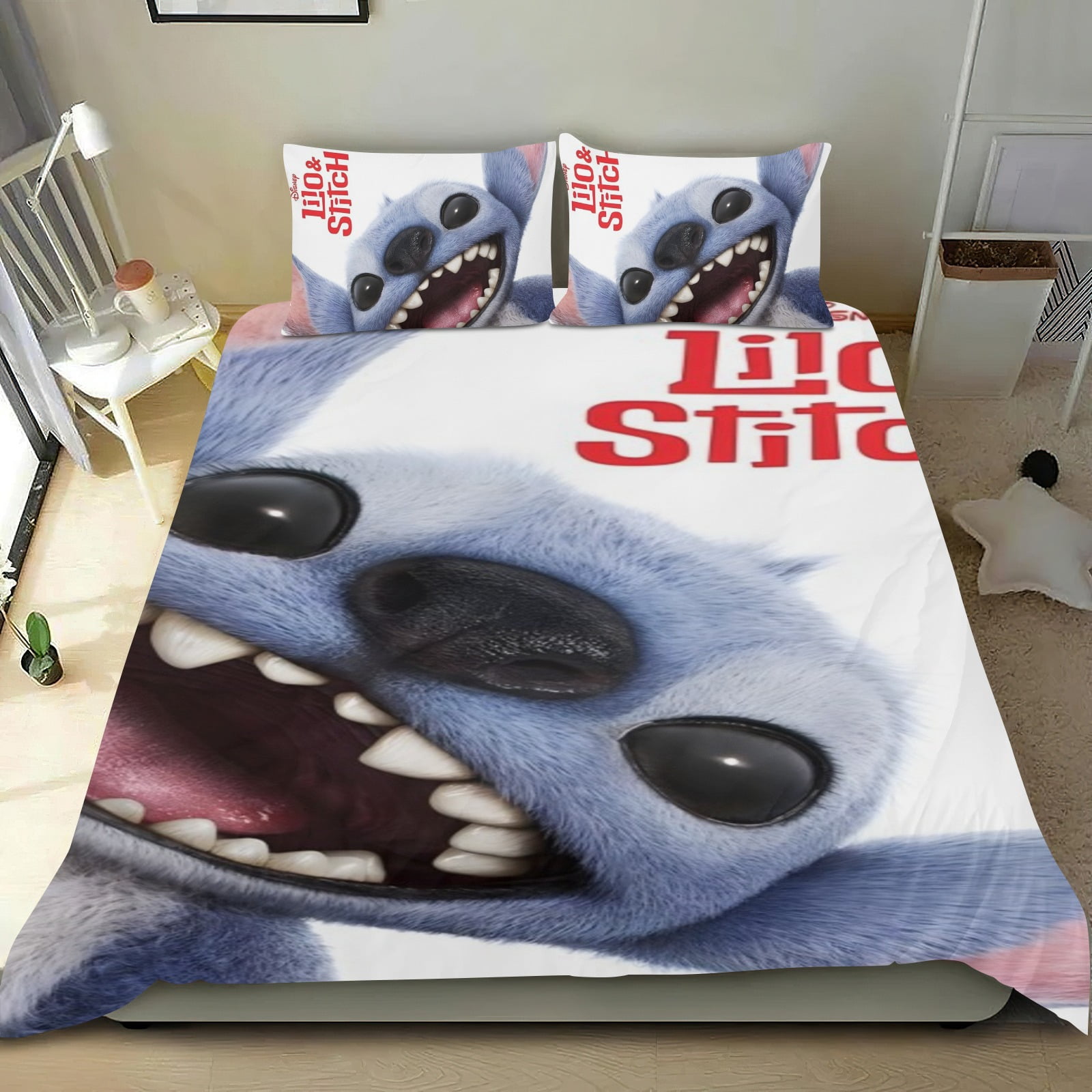 Lilo & Stitch Comforter Set 3 Piece Bedding Set Cute Duvet Cover Sets ...