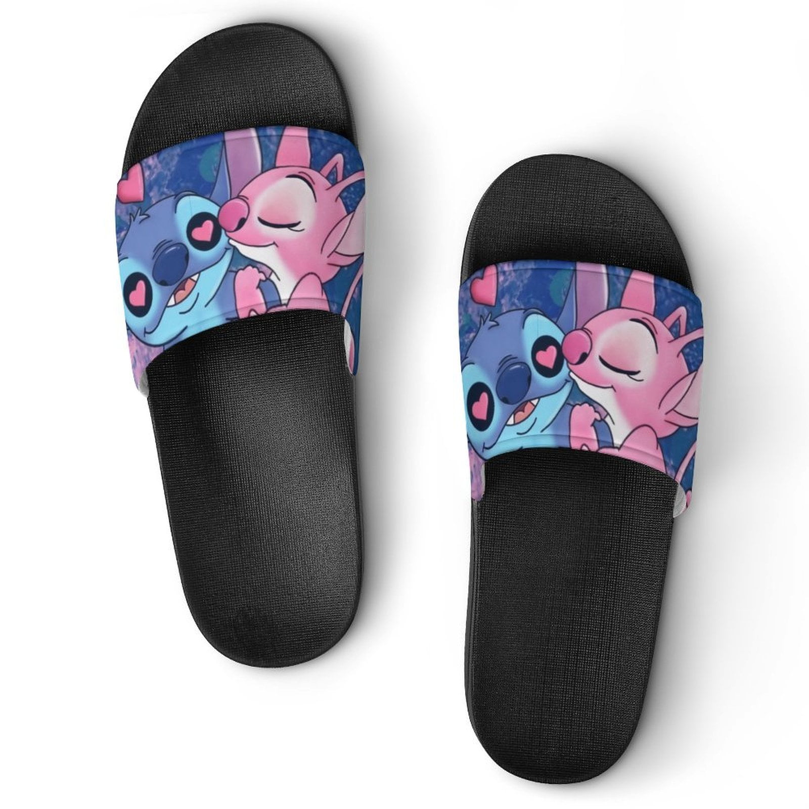 Lilo & Stitch Cute Angel & Stitch Hugging Chest Logo Beach Sandals for ...