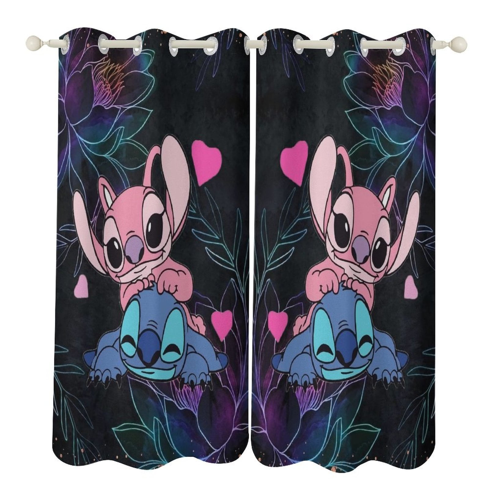 Lilo & Stitch Cute Angel & Stitch Curtains,Blackout Curtains for ...