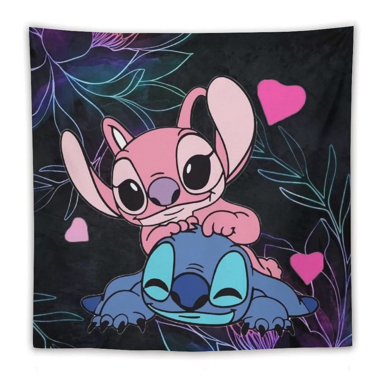 Lilo & Stitch Cute Angel & Stitch Tapestry,Wall Tapestry,Tapestries ...