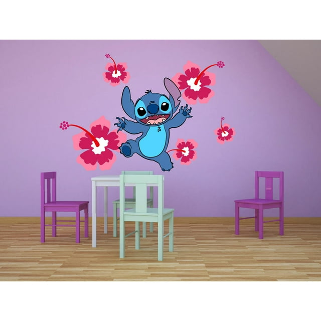 Disney's Lilo and Stitch Decor Wall Art Decal, Vinyl Mural for Kids ...