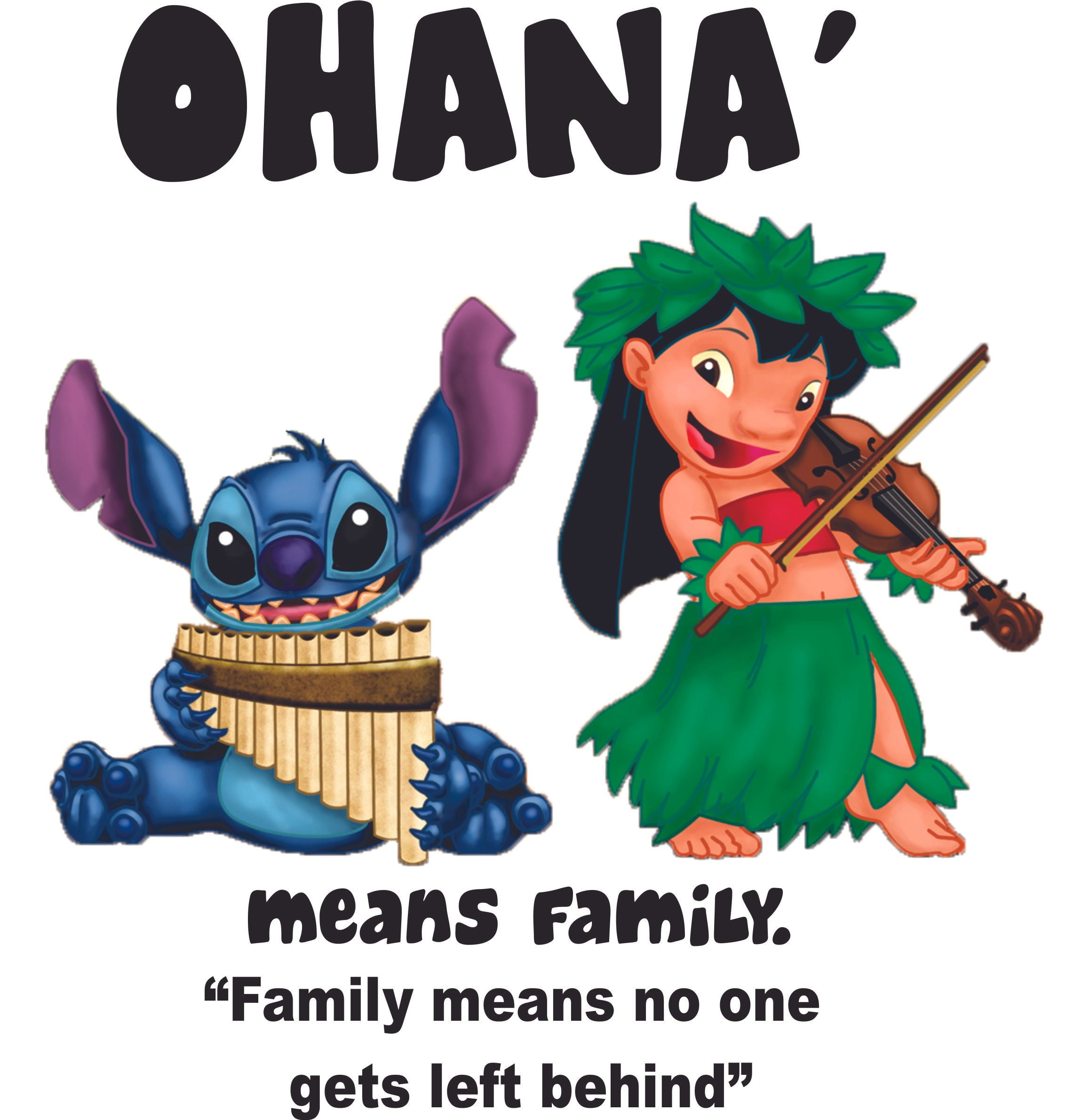 Lilo Stitch Family Quote Music Cartoon Customized Wall Decal - Room ...