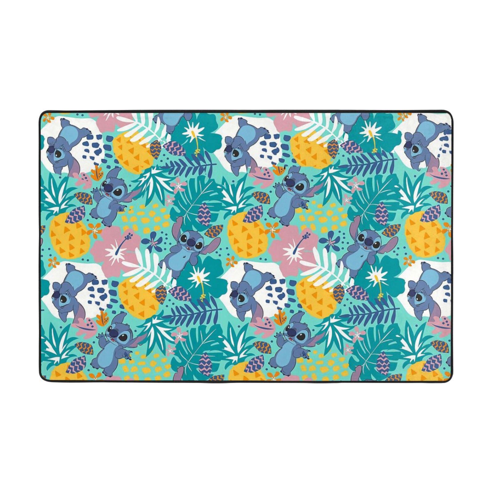 Lilo & Stitch Floral Stitch 5 Gamer Rug Room Non-Slip Gaming Rug Cool ...