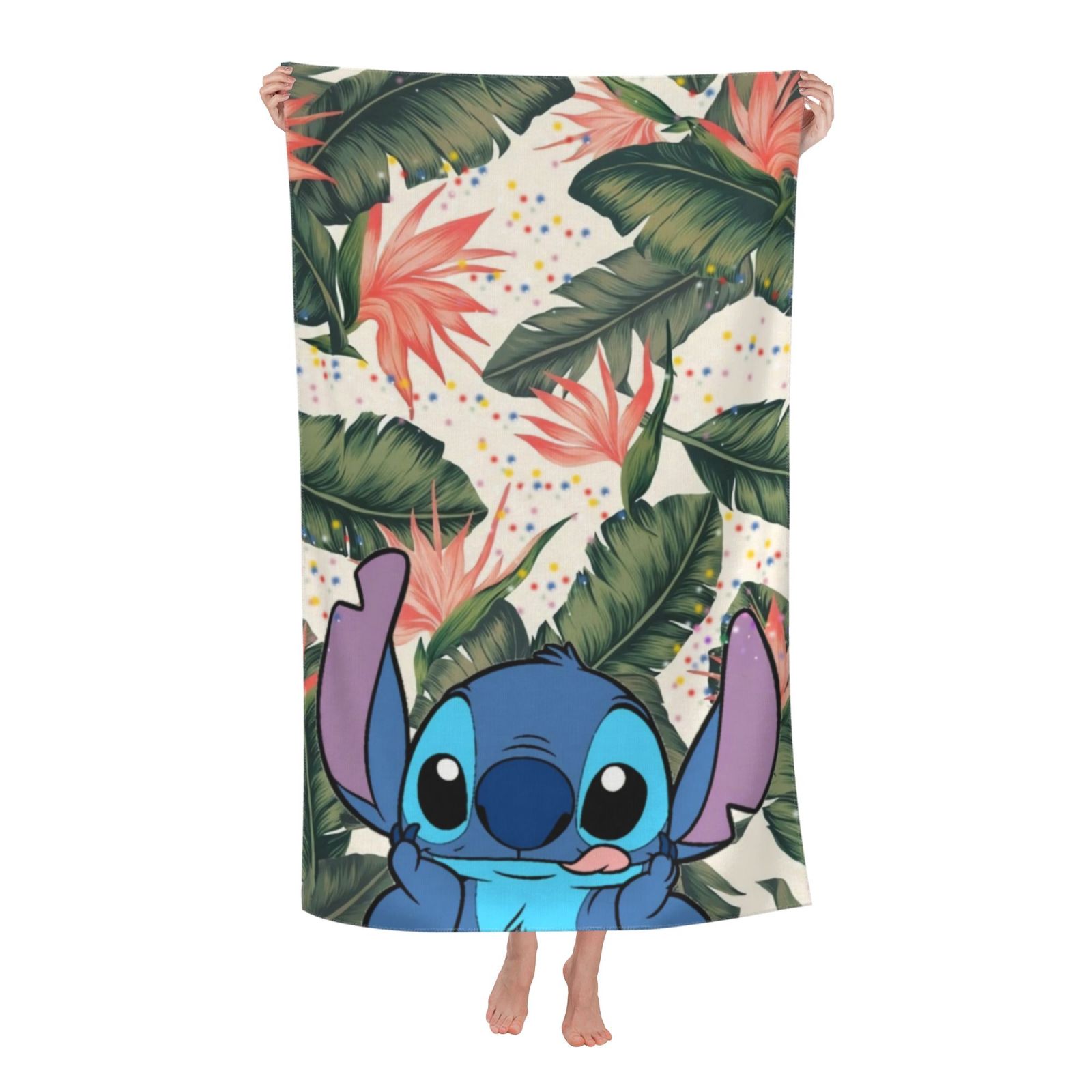 Lilo & Stitch Floral Stitch Bath Towels,Lilo & Stitch Floral Stitch ...