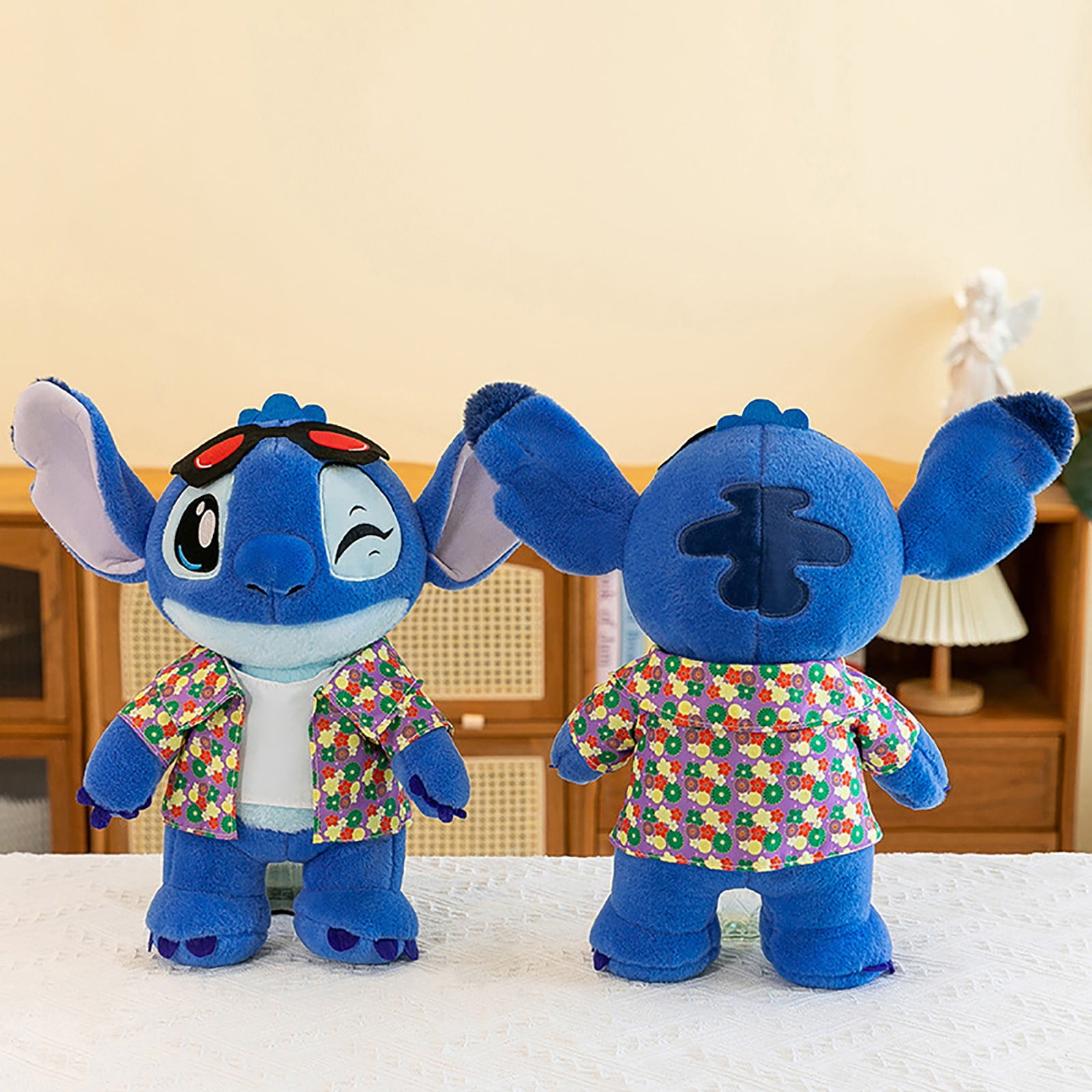 Lilo & Stitch Floral Shirt 15.7" Plush Toy, Kawaii Stitch Stuffed ...