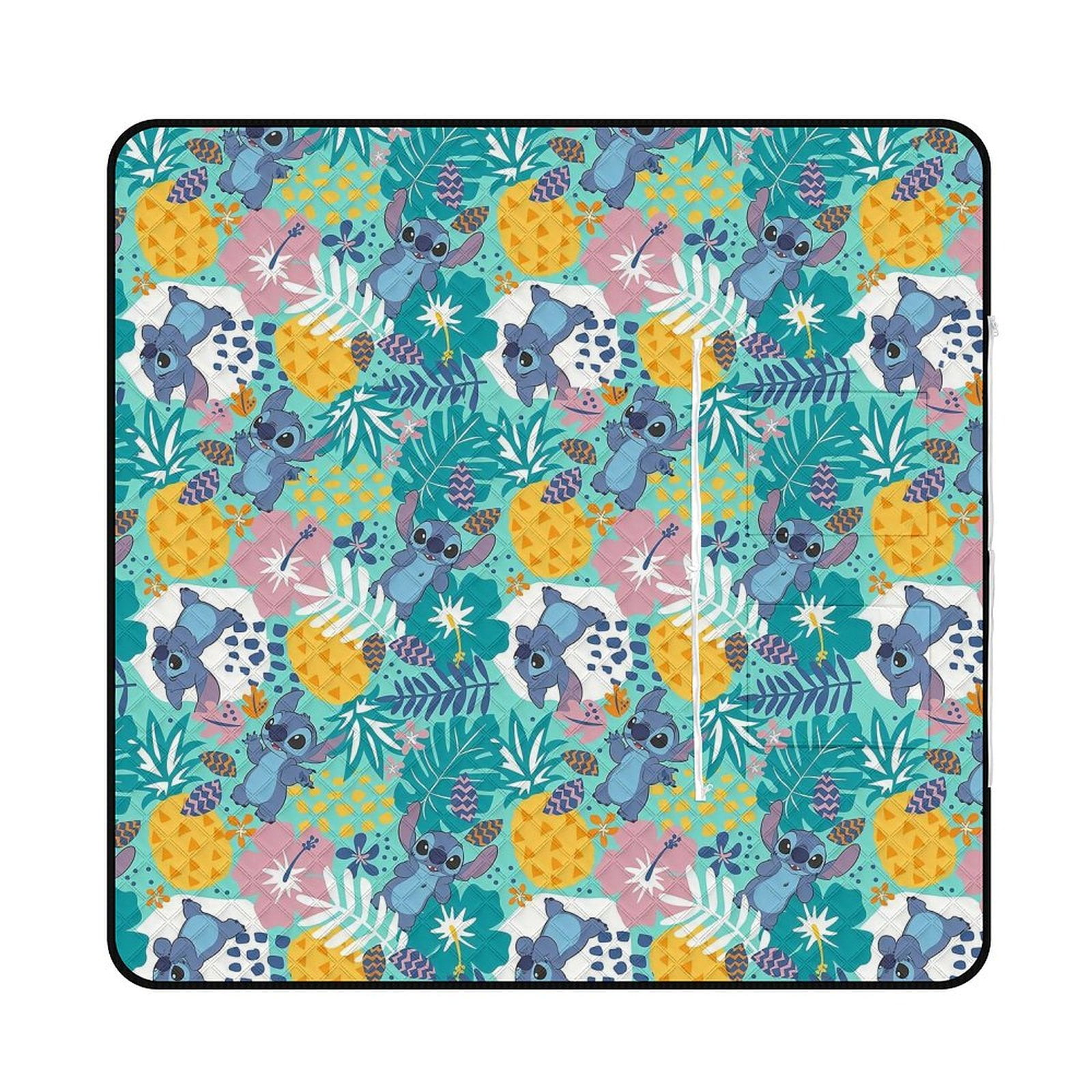 Lilo & Stitch Floral Stitch Picnic Blankets Outdoor Blanket,59'x59 ...