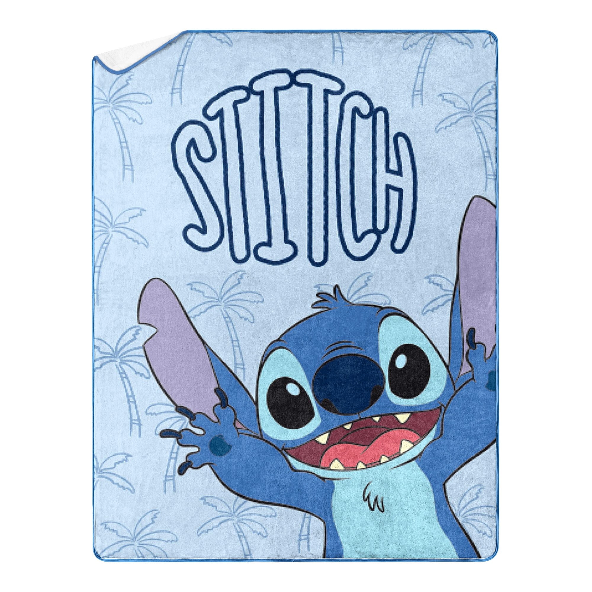 Lilo & Stitch Hi Stitch Kids Silk Touch Throw Blanket with Sherpa ...