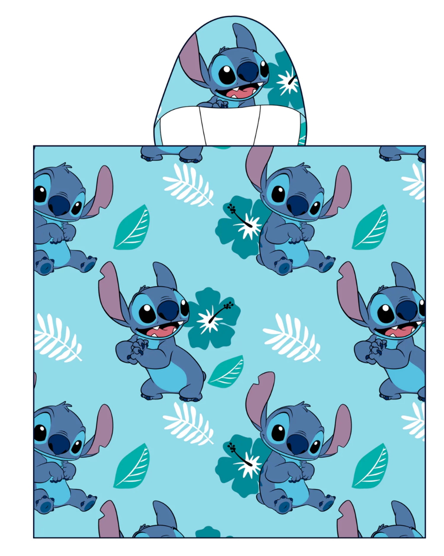 Lilo Stitch- Hooded Kids Towel Poncho "Palm Leaves" - Walmart Business ...