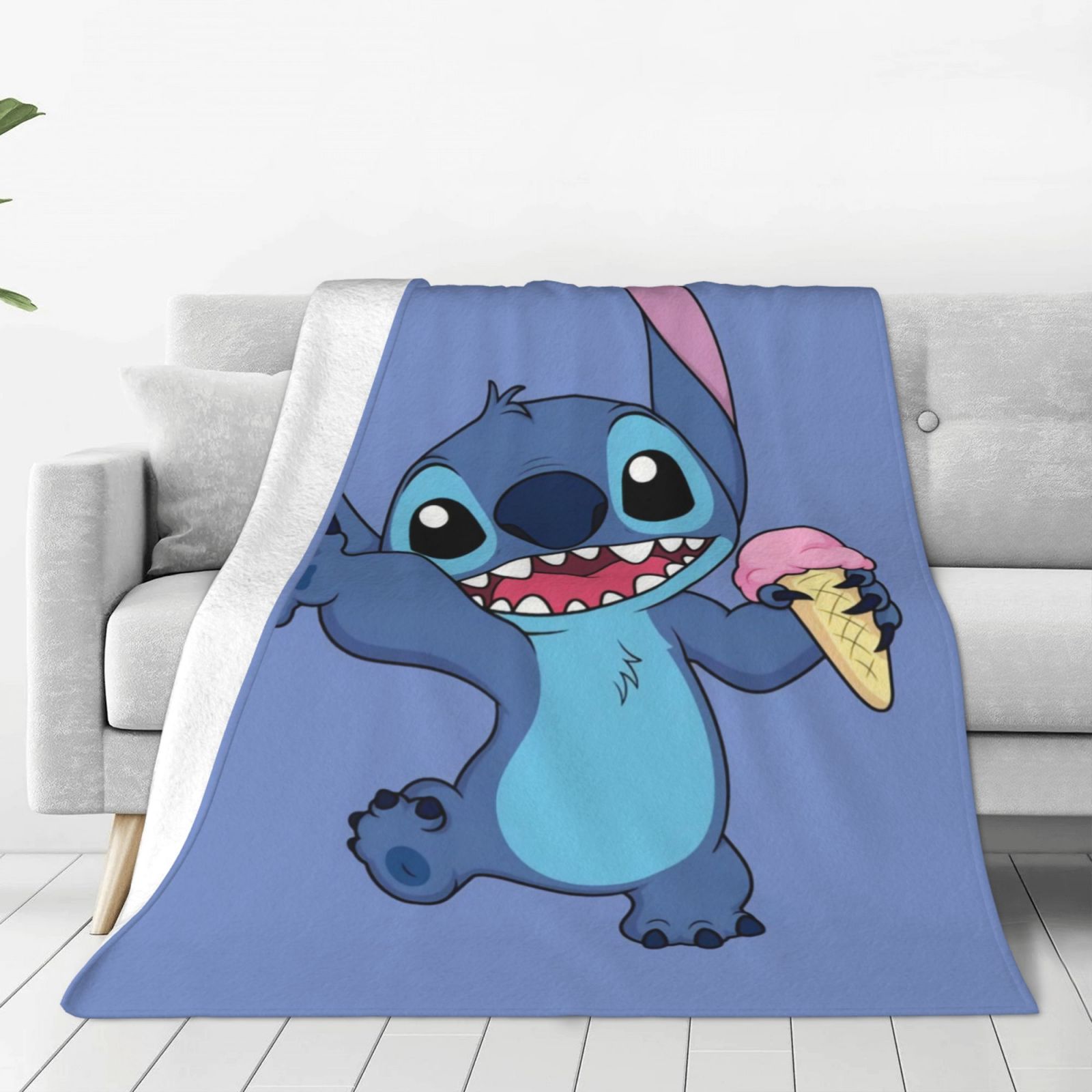 Stitch Ice Cream Cone Blanket Cartoon Blanket Home Cute Blankets for ...