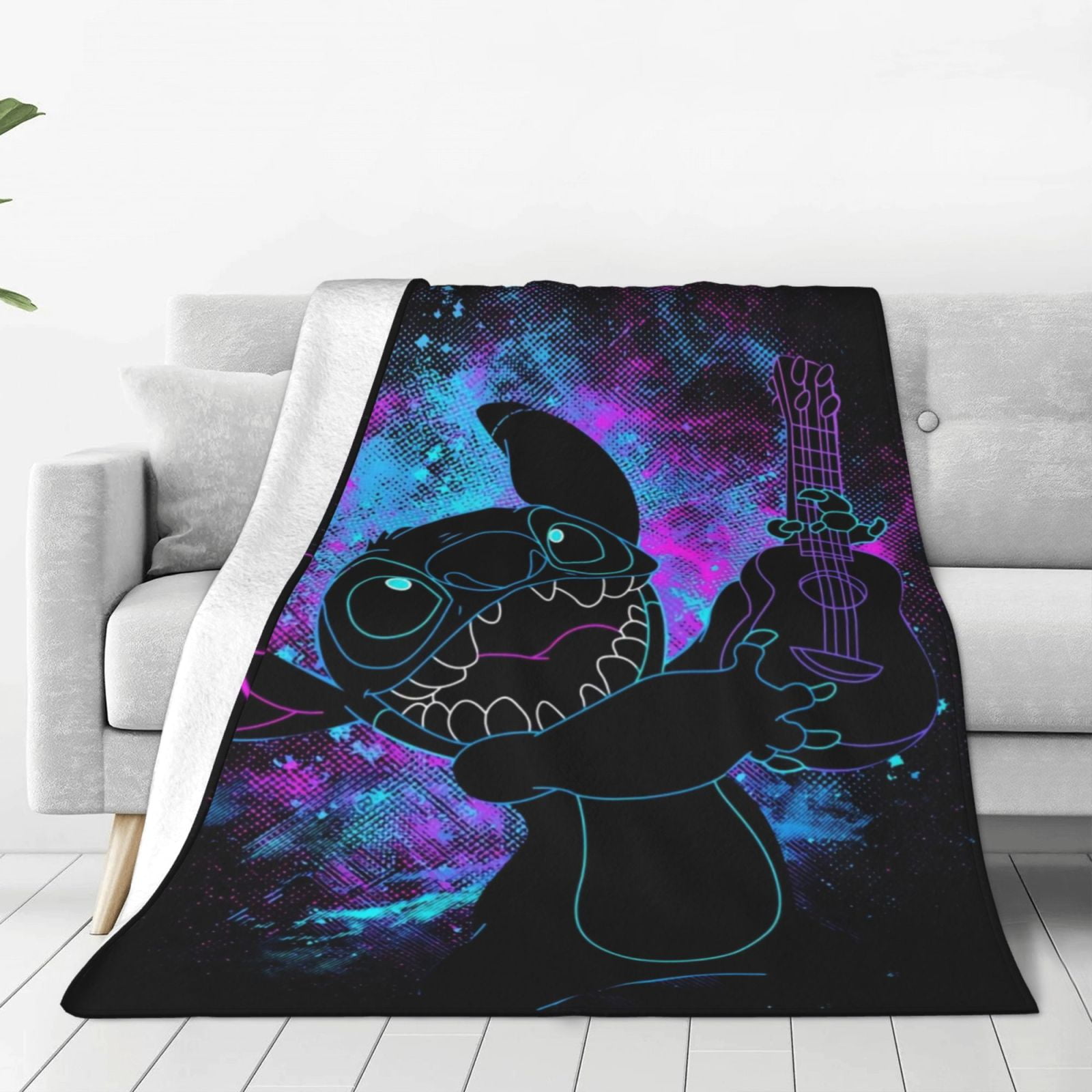 Stitch Iconic Elvis Stitch Ready2 Blanket Cartoon Blanket Home Cute ...