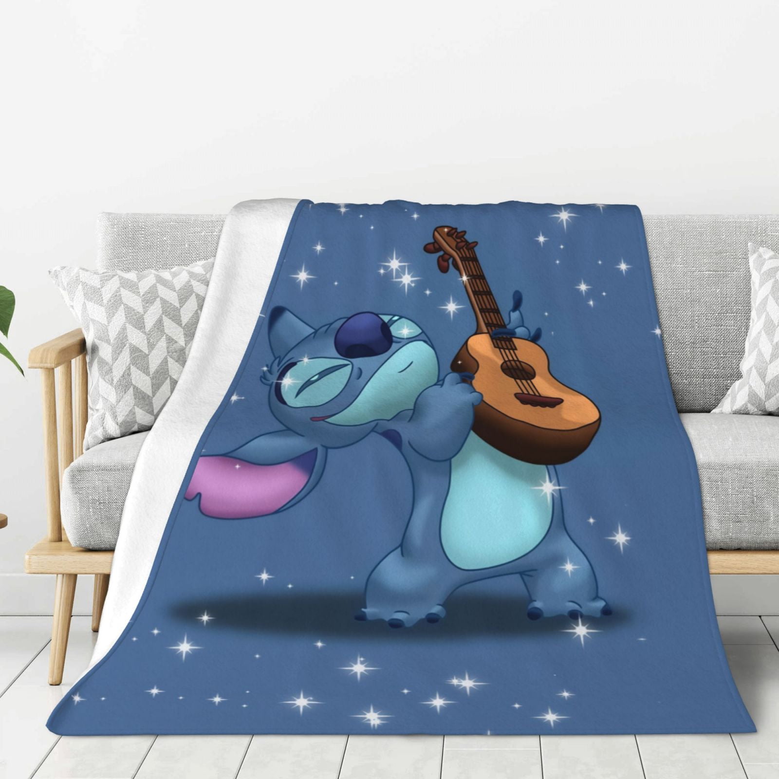 Lilo & Stitch Iconic Elvis Stitch Ready Blanket,Throw Blanket for Kids ...