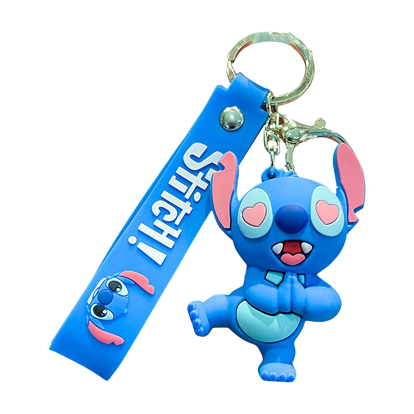 Lilo & Stitch Keychains,Stippled Three-Dimensional Doll Car Key Chain ...