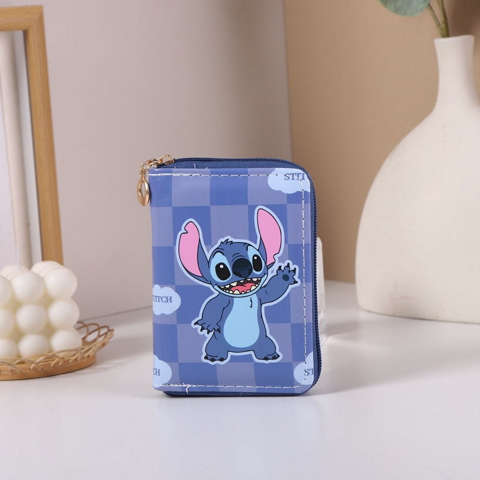 Lilo & Stitch Long Wallet Cute Cartoon Polka Dot Large Capacity Women ...