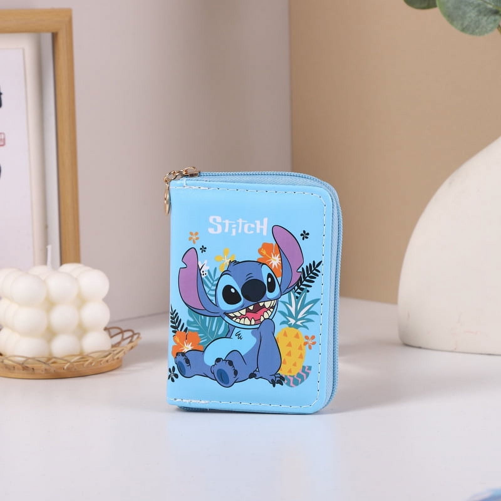 Lilo & Stitch Long Wallet Cute Cartoon Polka Dot Large Capacity Women ...