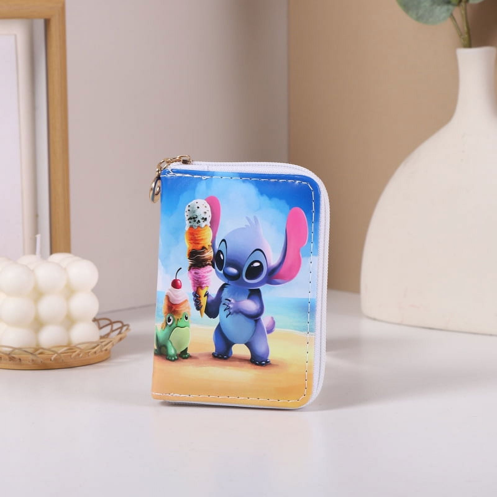 Lilo & Stitch Long Wallet Cute Cartoon Polka Dot Large Capacity Women ...