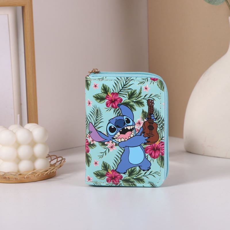 Lilo & Stitch Long Wallet Cute Cartoon Polka Dot Large Capacity Women ...