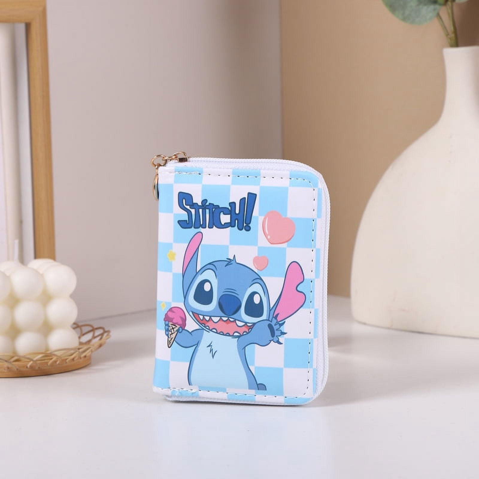 Lilo & Stitch Long Wallet Cute Cartoon Polka Dot Large Capacity Women ...