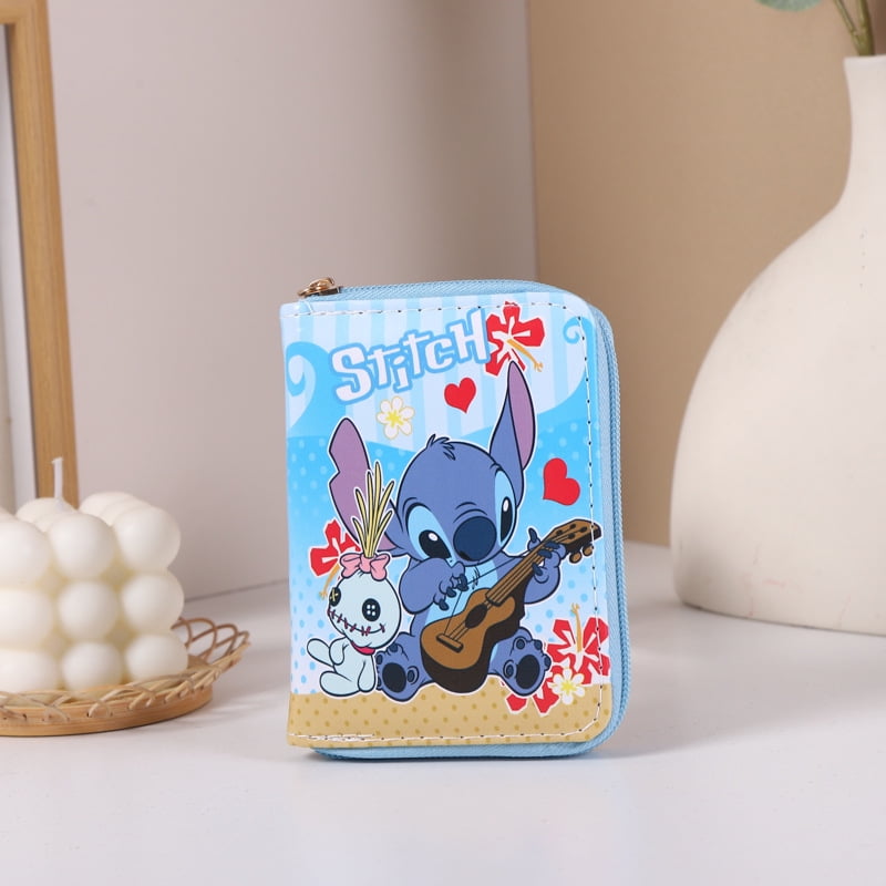 Lilo & Stitch Long Wallet Cute Cartoon Polka Dot Large Capacity Women ...
