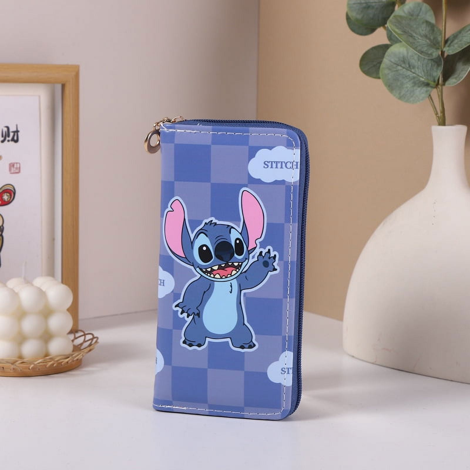 Lilo & Stitch Long Wallet Cute Cartoon Polka Dot Large Capacity Women ...