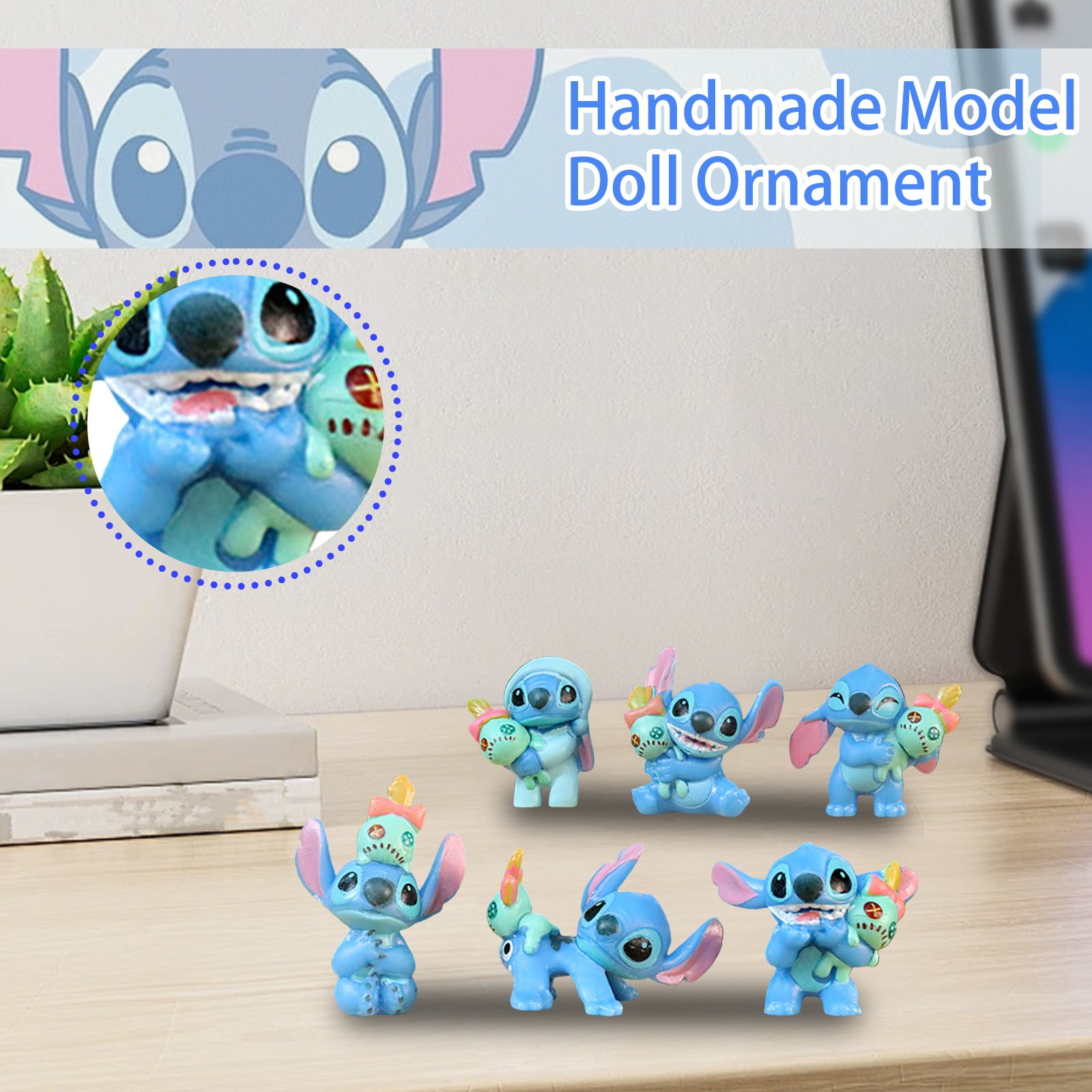 Lilo & Stitch- Lovely Stitch Cake Toppers Set,1.38" Hug Action Figure ...