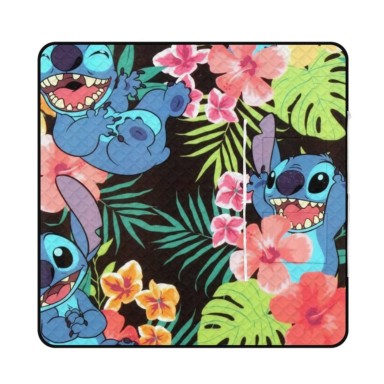 Lilo & Stitch Ohana Adorable Pose Floral Logo Extra Large Picnic ...